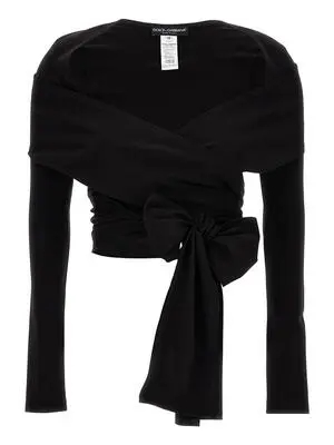 Dolce & Gabbana Kim Stretch Crop Top - Black