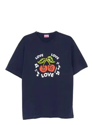 Kenzo Cherry-print T-shirt - Blue