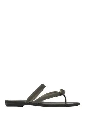 FERRAGAMO Thong Sandals With Vara Bow - Black
