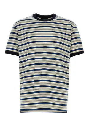 Prada Prada Men Striped Cotton T-Shirt Prada Cream