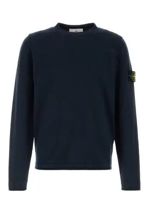 Stone Island Cotton Blend Sweater - Blue