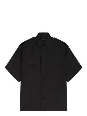 Phoebe Philo Lightweight Habotai Silk Utility Shirt - Black