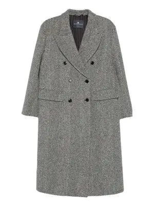 ERMANO SCERVINO Ermanno Scervino Double-breasted Wool Coat - Multicolor