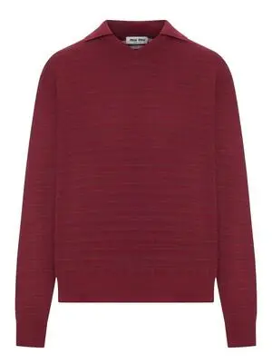 Miu Miu V-neck Cotton Sweater - Multicolor