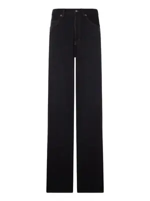 Saint Laurent Wide Leg Jeans - Black