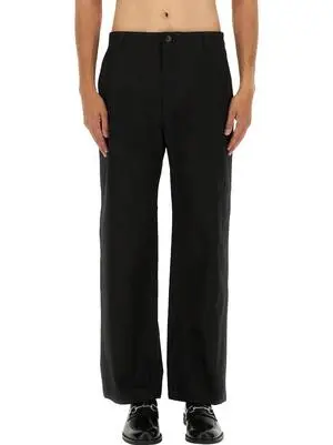 Gucci Cotton Pants With Web Detail - Black