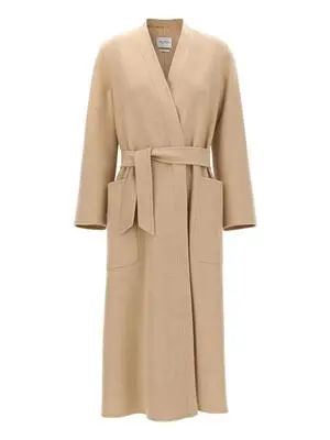 Max Mara Long Belted Coat - Cream