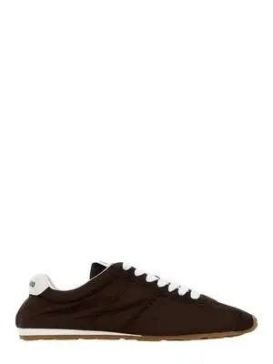 Miu Miu Leather Sneakers - Brown