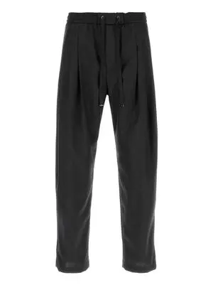 Dolce & Gabbana Dolce & Gabbana Men Charcoal Wool Pant Gray