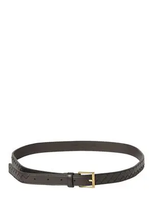Bottega Veneta Intrecciato Lambskin Leather Belt - Multicolor