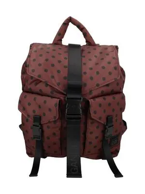 GANNI Polka Dot Backpack - Brown