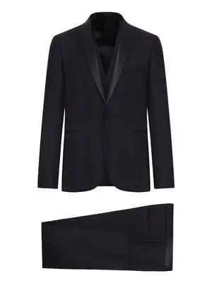 Tagliatore Tailored Wool Tuxedo - Black