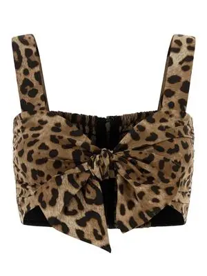 Dolce & Gabbana Printed Poplin Top - Multicolor