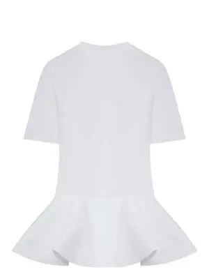 Alaïa Cotton Jersey Crinoline T-shirt - White