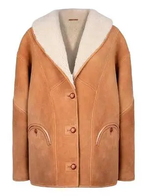 BLAZÉ MILANO Tatoosh Shearling Coat - Multicolor
