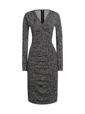 Dolce & Gabbana Silk Chevron Dress - Multicolor