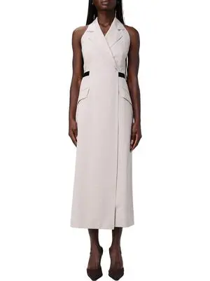 Max Mara Cotton And Wool Blend Midi Dress - Cream