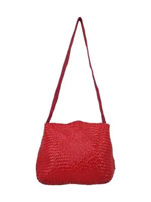 Dragon Diffusion Woven Leather Shoulder Bag - Red