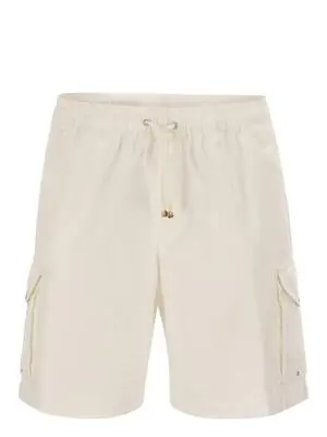 Brunello Cucinelli Brunello Cucinelli Neutrals Shorts - Cargo Shorts Men Cream