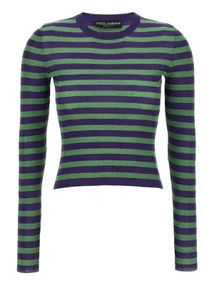 Dolce & Gabbana DOLCE & GABBANA Striped Viscose Sweater Multicolor