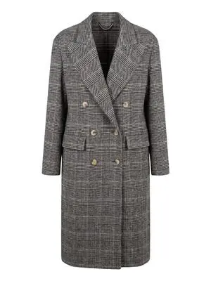 ERMANO SCERVINO Ermanno Scervino Wool Double Breasted Coat - Multicolor