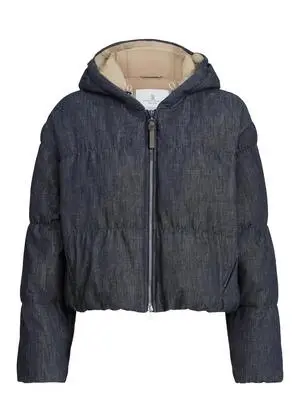 Brunello Cucinelli Hooded Puffer Jacket - Blue