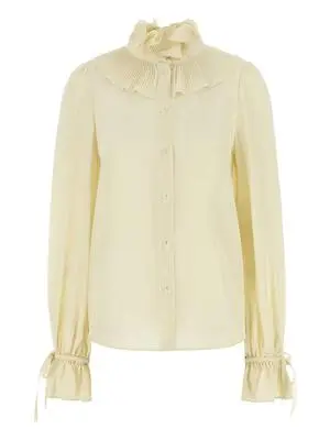 Valentino Garavani Silk Crepe Shirt - Yellow