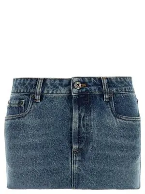 Miu Miu Denim Mini Skirt - Blue