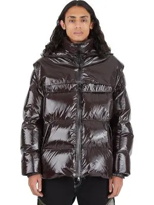 Bottega Veneta Gloss Padded Down Jacket - Brown