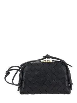 Bottega Veneta Woven Leather Concert Pouch - Black