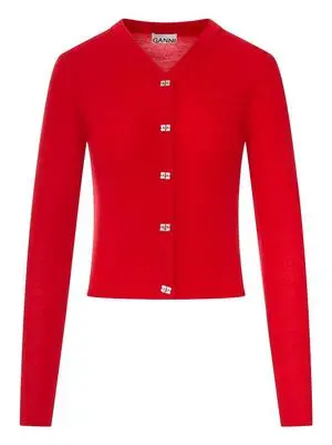 GANNI GANNI Wool Cardigan Multicolor
