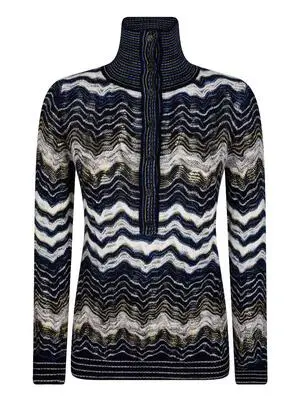 Missoni Zig Zag Motif Polo Shirt - Multicolor