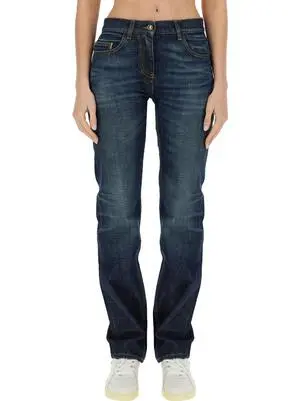 Palm Angels Straight Leg Jeans - Blue