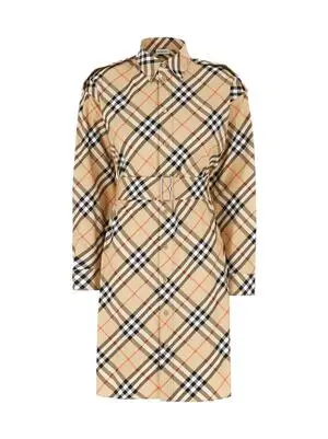 Burberry Check Shirt Dress - Multicolor