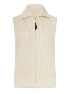 MAISON MARGIELA Wool Zipped Vest - Multicolor