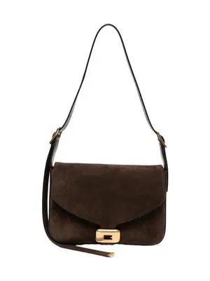Balenciaga Suede Shoulder Bag - Brown