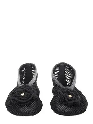GANNI Mesh Ballerinas - Black