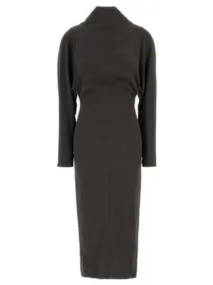 Giorgio Armani Stretch Crepe Dress - Gray
