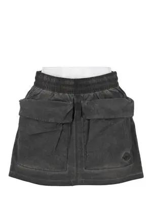 DIESEL® Minigonna In Nylon Con Maxi Tasche - Gray