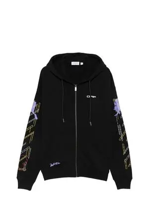 Off-White OFF-WHITE Archigeography Arrow Skate Zip Hoodie Multicolor
