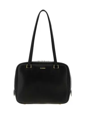 JIL SANDER Nappa Leather Medium Vision Handbag - Black