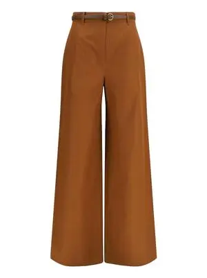 Max Mara MAX MARA STUDIO Cotton Belted Trousers Multicolor