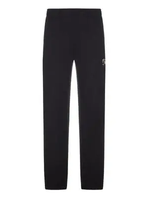 Burberry Knight Logo Cotton Jogging Pants - Black