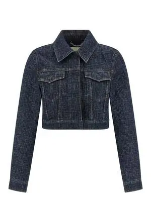 Fendi Ff Denim Bolero Jacket - Blue