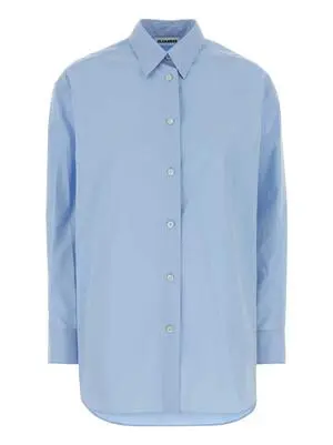 JIL SANDER JIL SANDER Light Poplin Oversize Shirt Blue