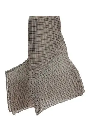 Issey Miyake Generic Stripes Skirt - Brown