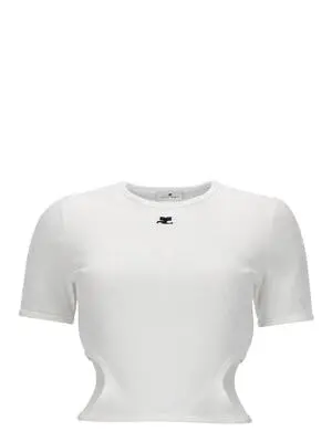 COURREGES Cotton T-shirt - White