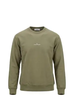 Stone Island Organic Cotton Fleece Sweatshirt - Multicolor