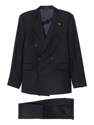 Tagliatore Suits Double Breasted Suits - Blue