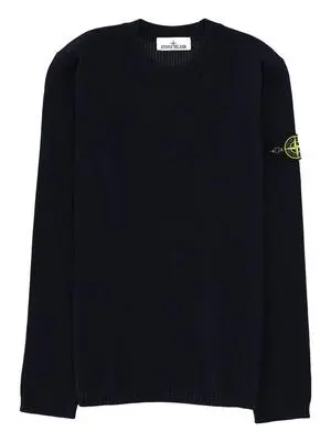Stone Island Jersey With Logo - Blue